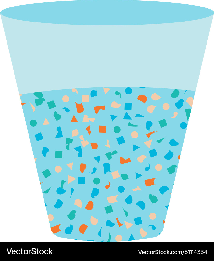 Micro plastic pollution concept microplastic Vector Image