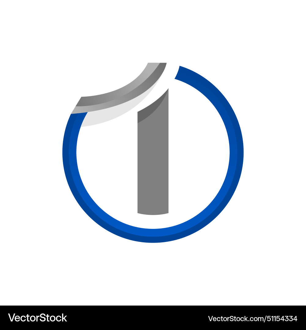 Sign number one on the circle Royalty Free Vector Image