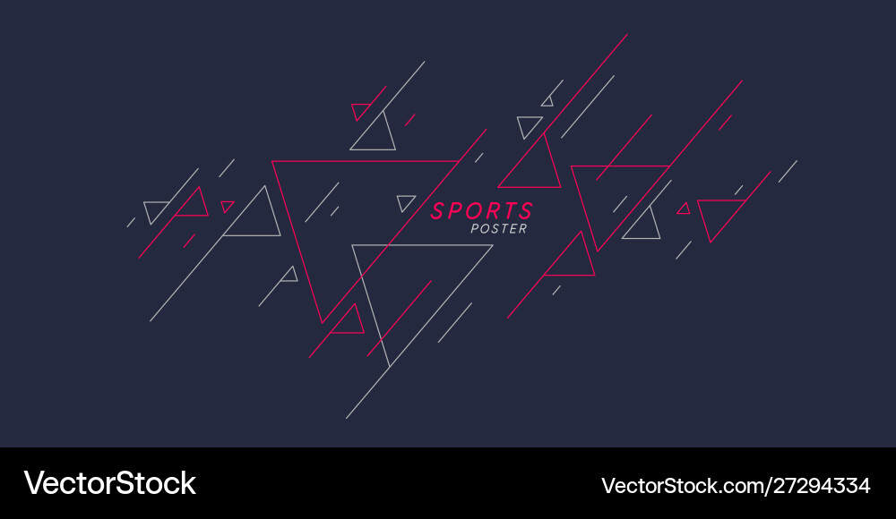 Sports poster abstract background with dynamic Vector Image