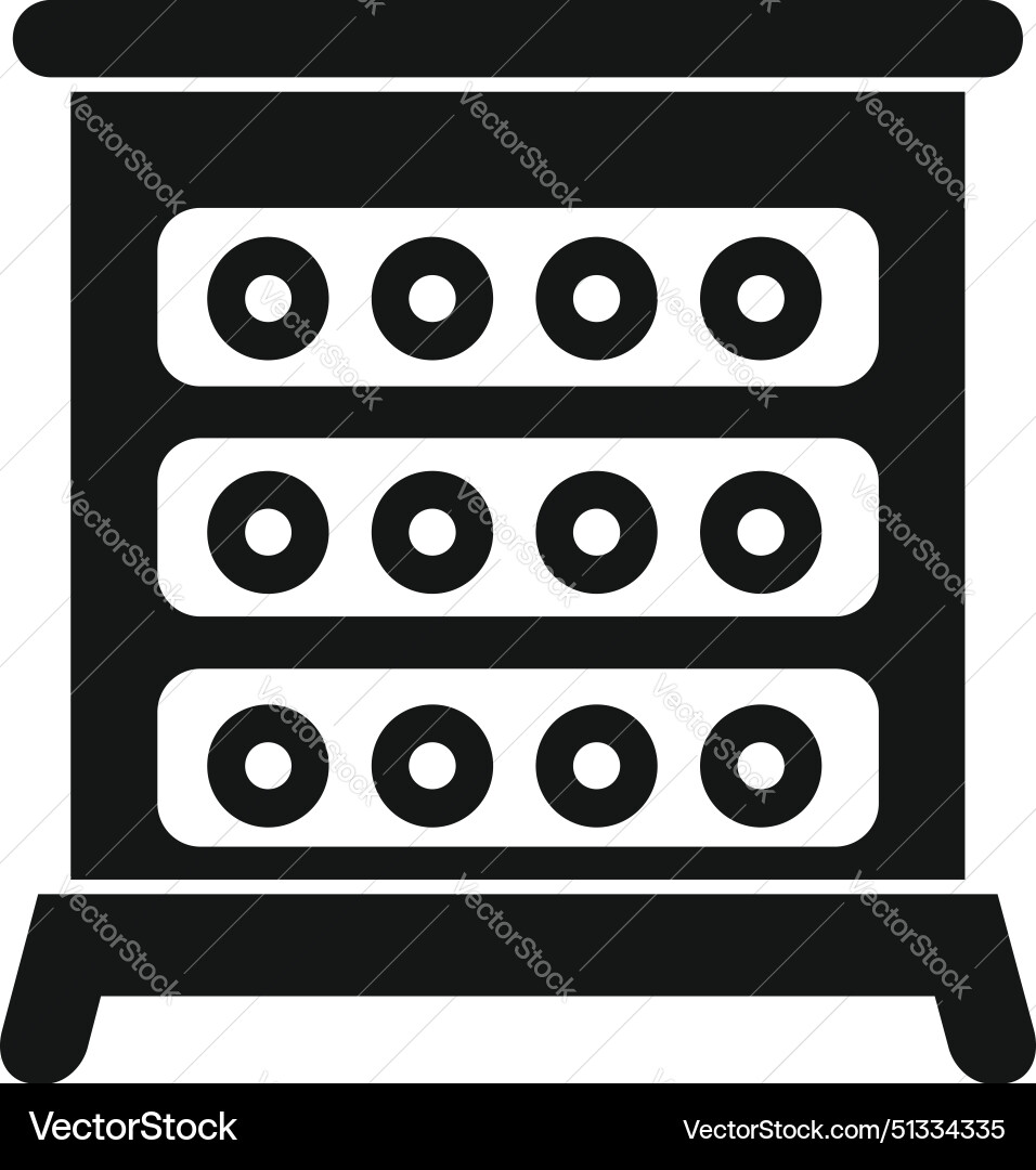A black and white chest Royalty Free Vector Image
