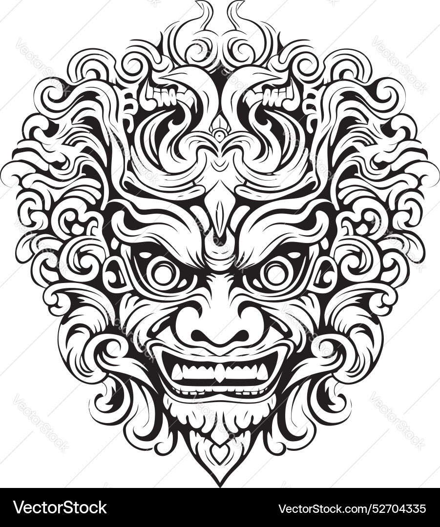 Balinese borong reflections logo design icon Vector Image