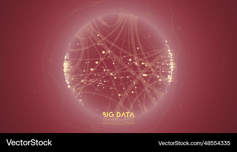 Big Data Visualisierung futuristische Infografik Vektorbild