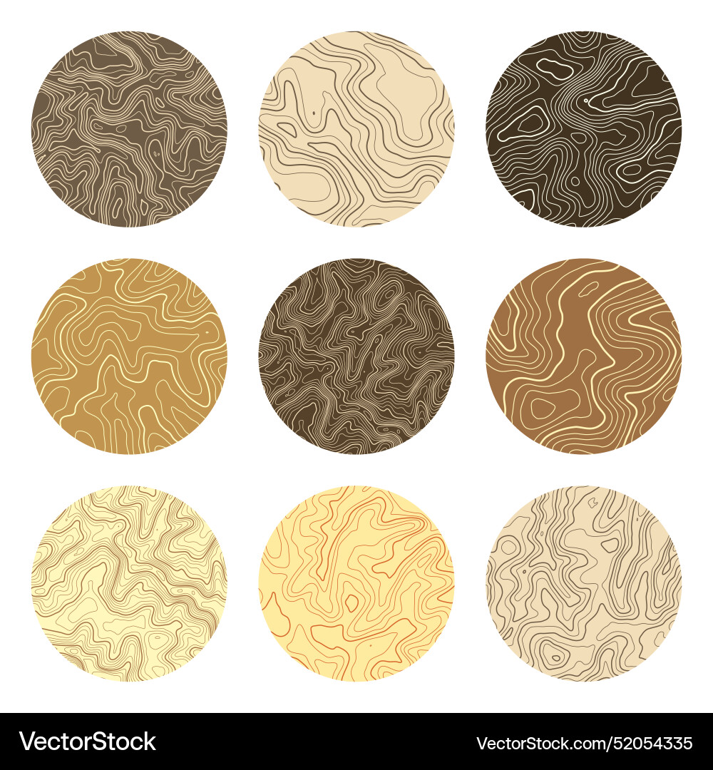 Colorful topographic map with contour lines Vector Image