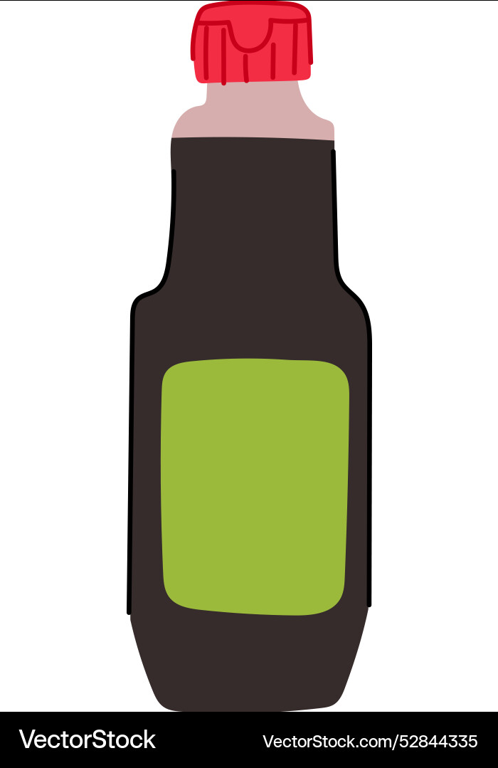Fermentation soy sauce cartoon Royalty Free Vector Image
