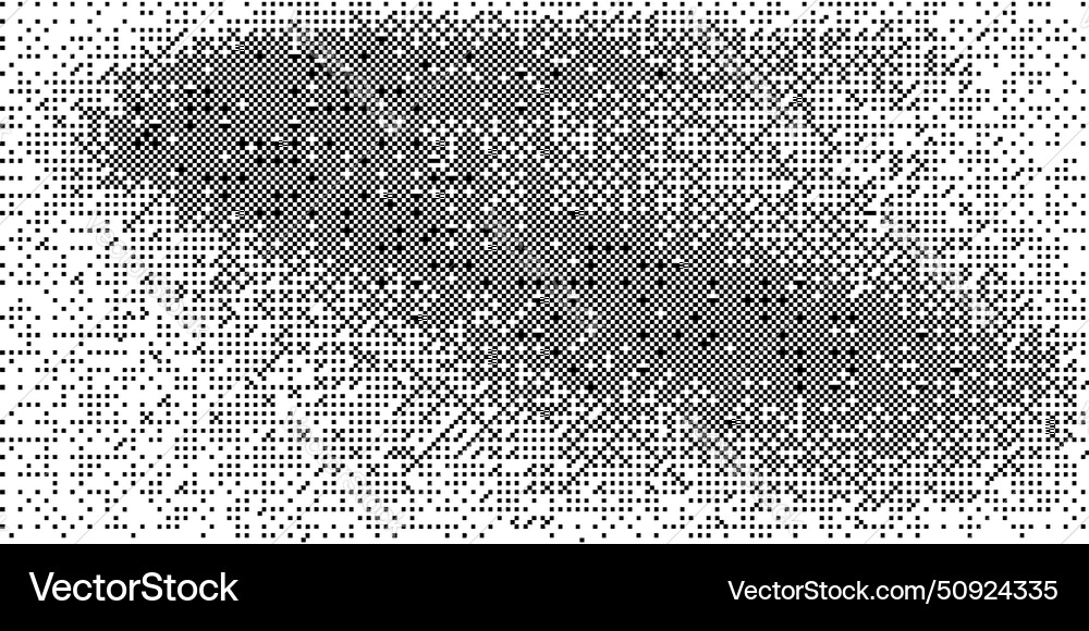 Halftone faded gradient pixelated texture grunge Vector Image