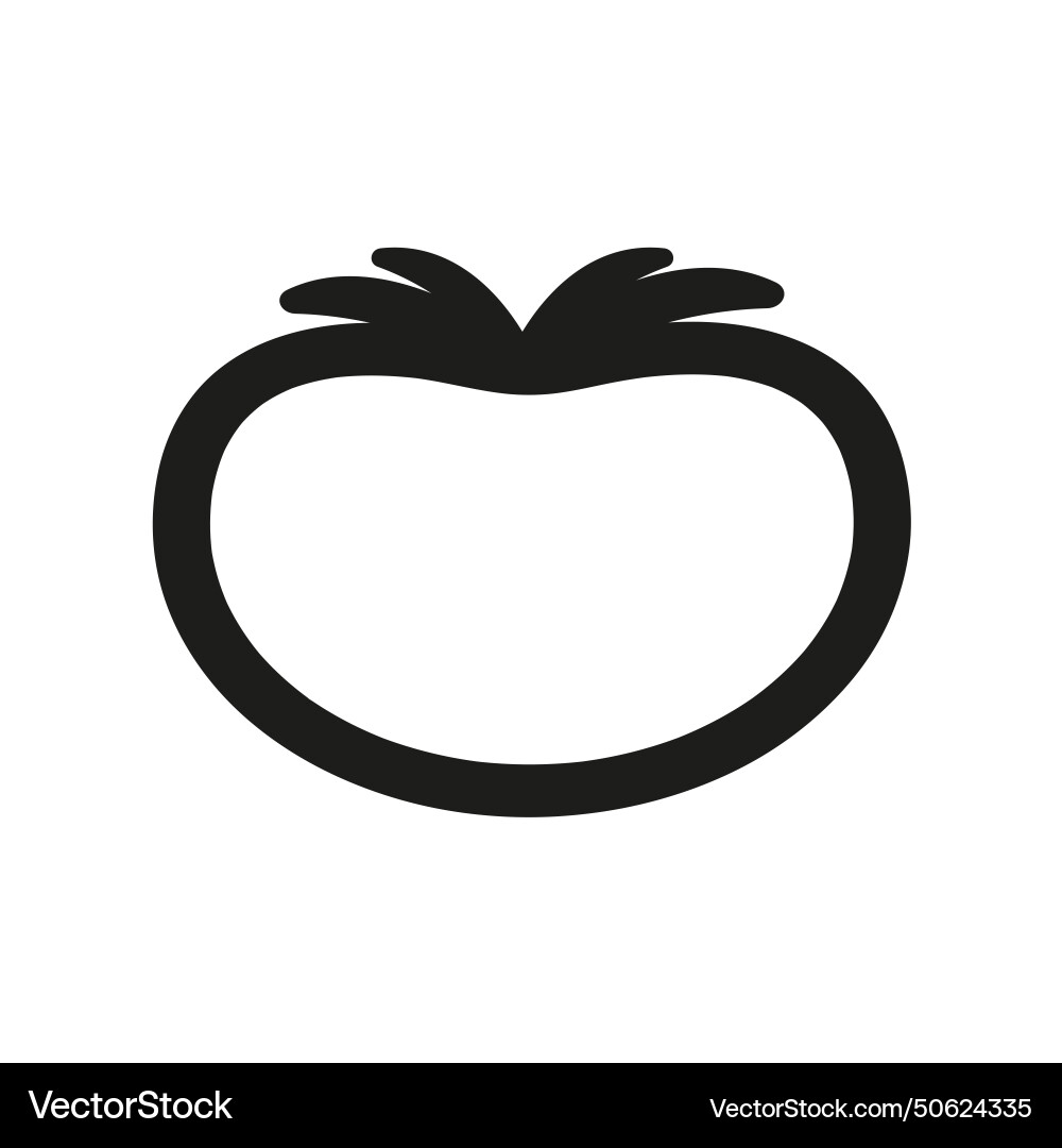 Single tomato line icon simple fresh vegetable Vector Image