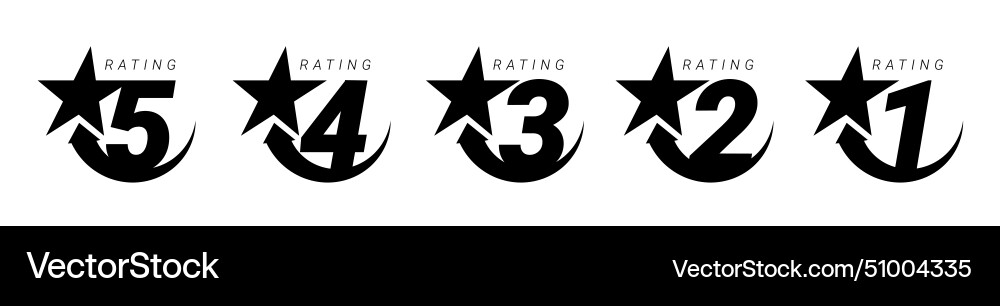 Star rating symbol or emblem Royalty Free Vector Image