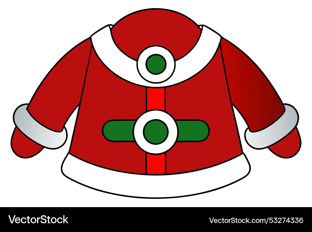 Christmas santa coat Royalty Free Vector Image