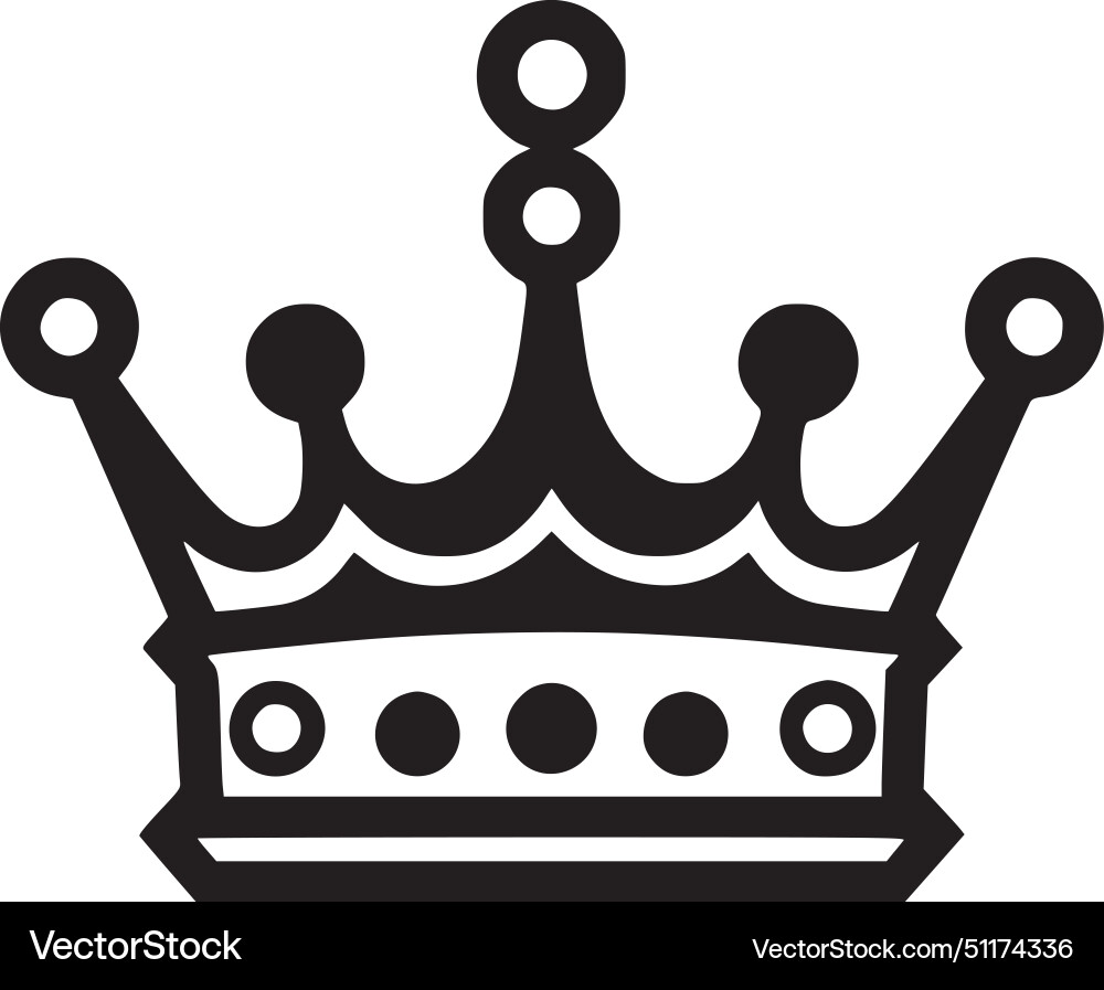 Coronation - black and white isolated icon Vector Image