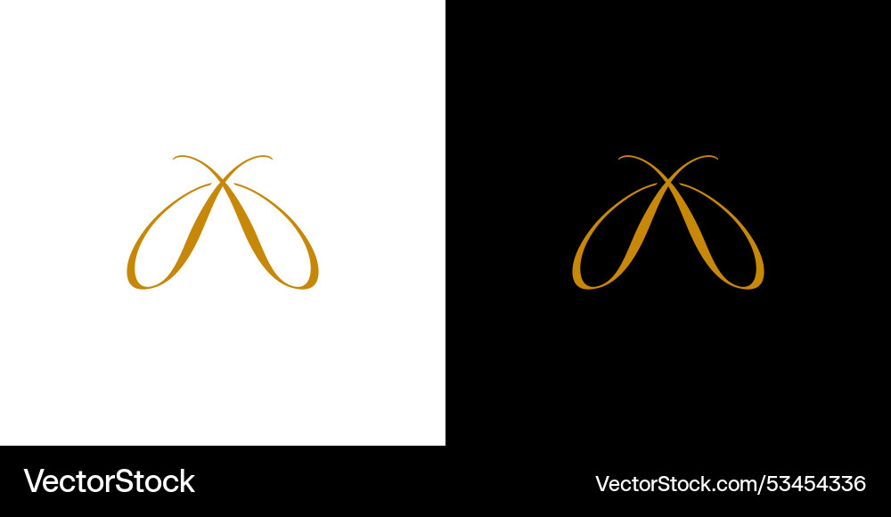 Elegant and luxury x logo design Royalty Free Vector Image