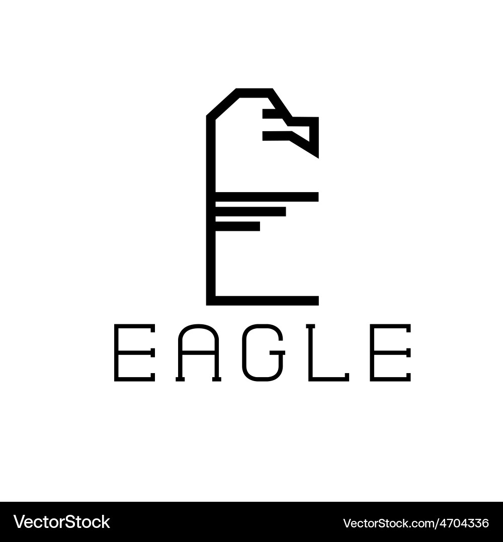 Elegant Eagle Monogram Royalty Free Vector Image
