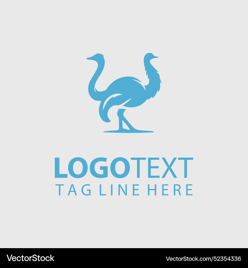 Ostrich logo Royalty Free Vector Image - VectorStock