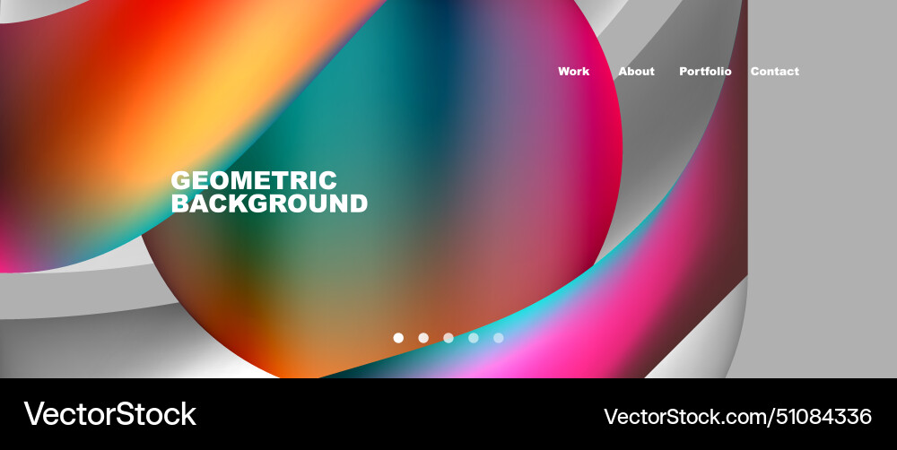 Vibrant geometric background with a central Vector Image
