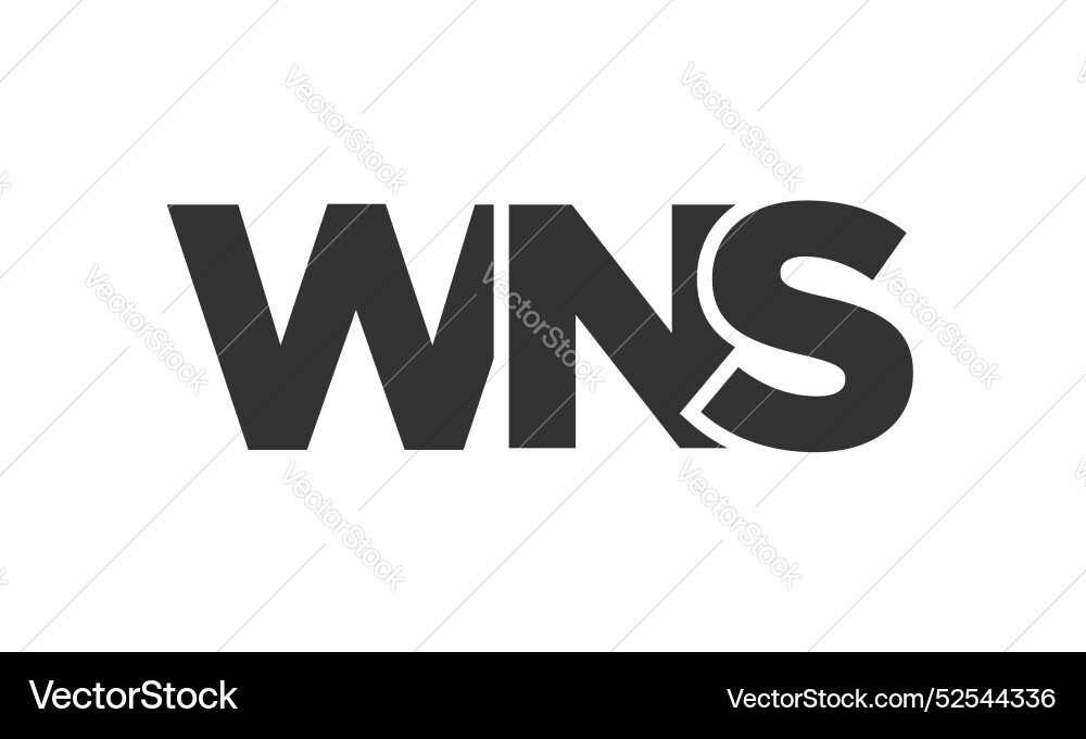 Wns logo design template with strong and modern Vector Image