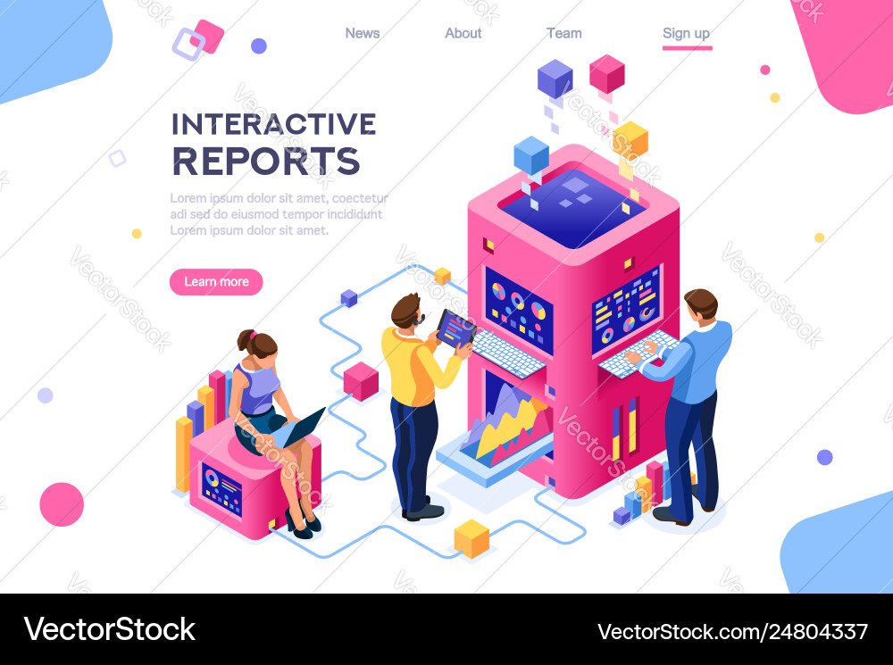 Collection database graphs Royalty Free Vector Image