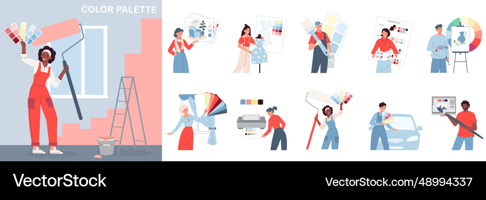 Color palette set Royalty Free Vector Image - VectorStock