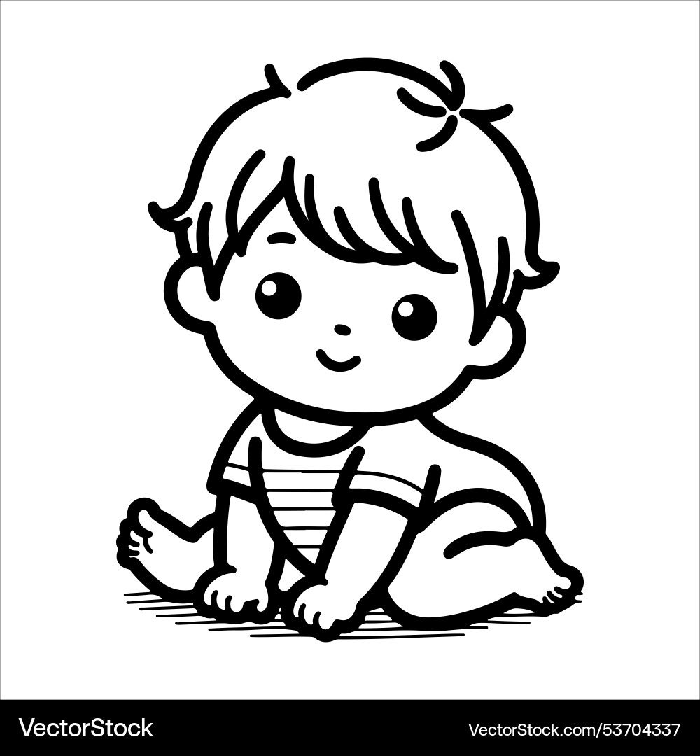 Cute baby art Royalty Free Vector Image - VectorStock