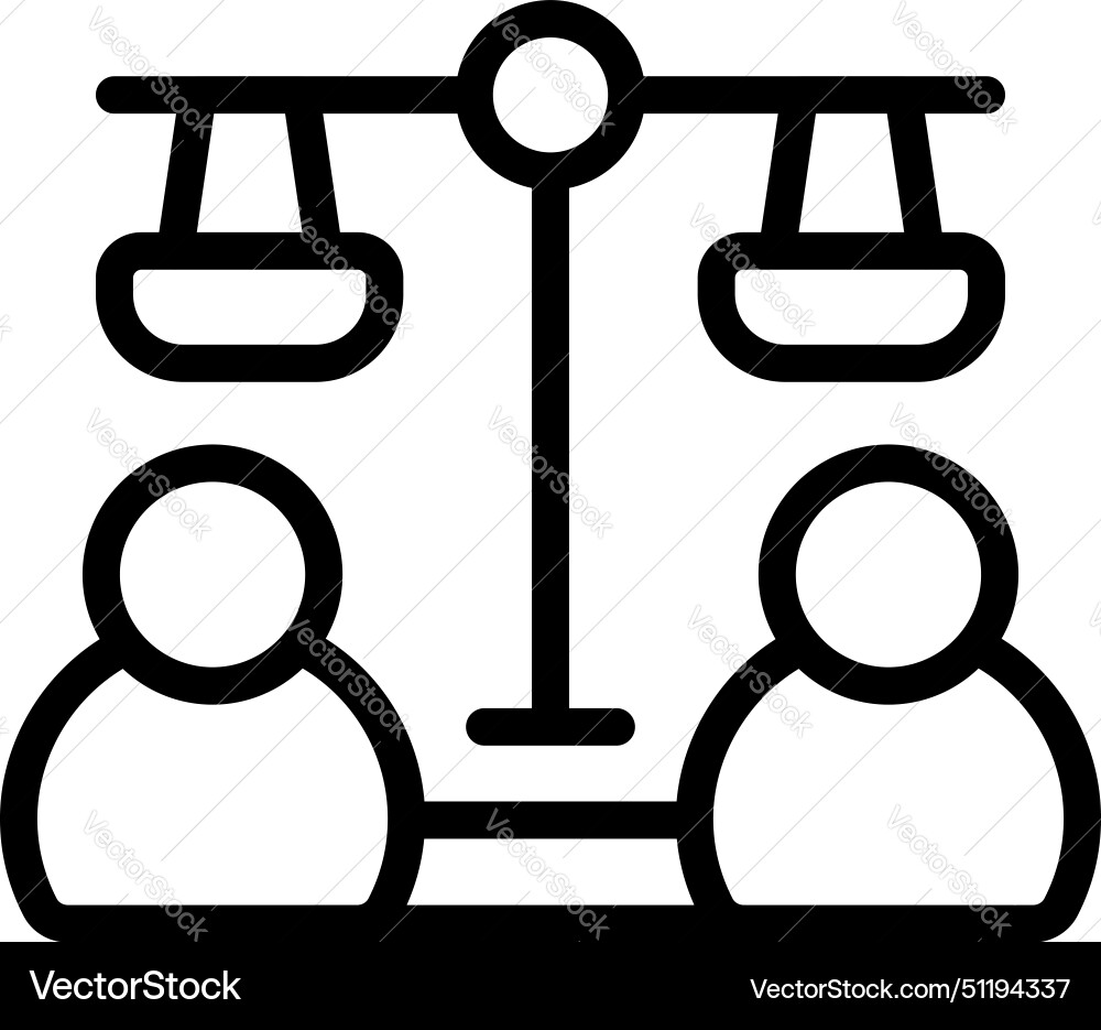 Gender equality icon outline human rights Vector Image
