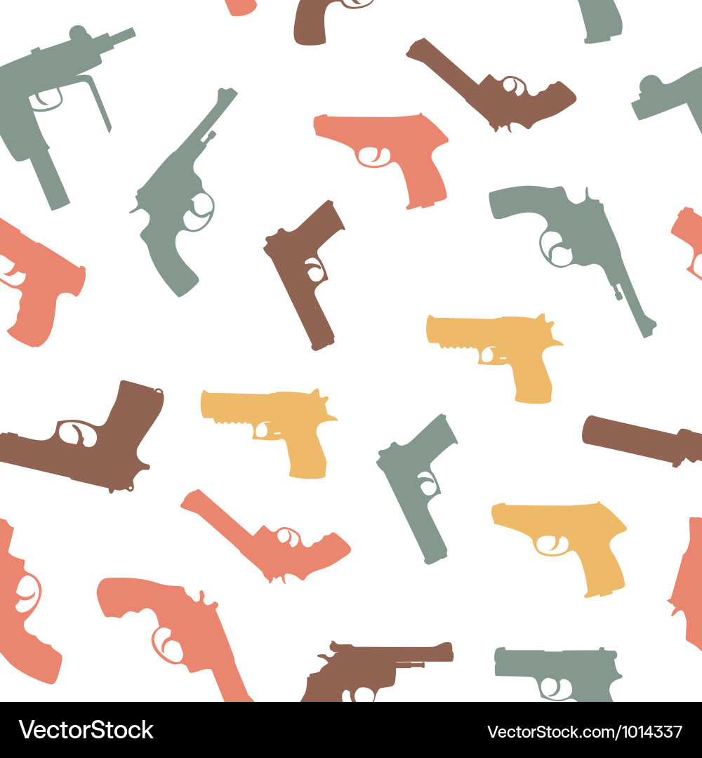 Guns set seamless pattern Royalty Free Vector Image