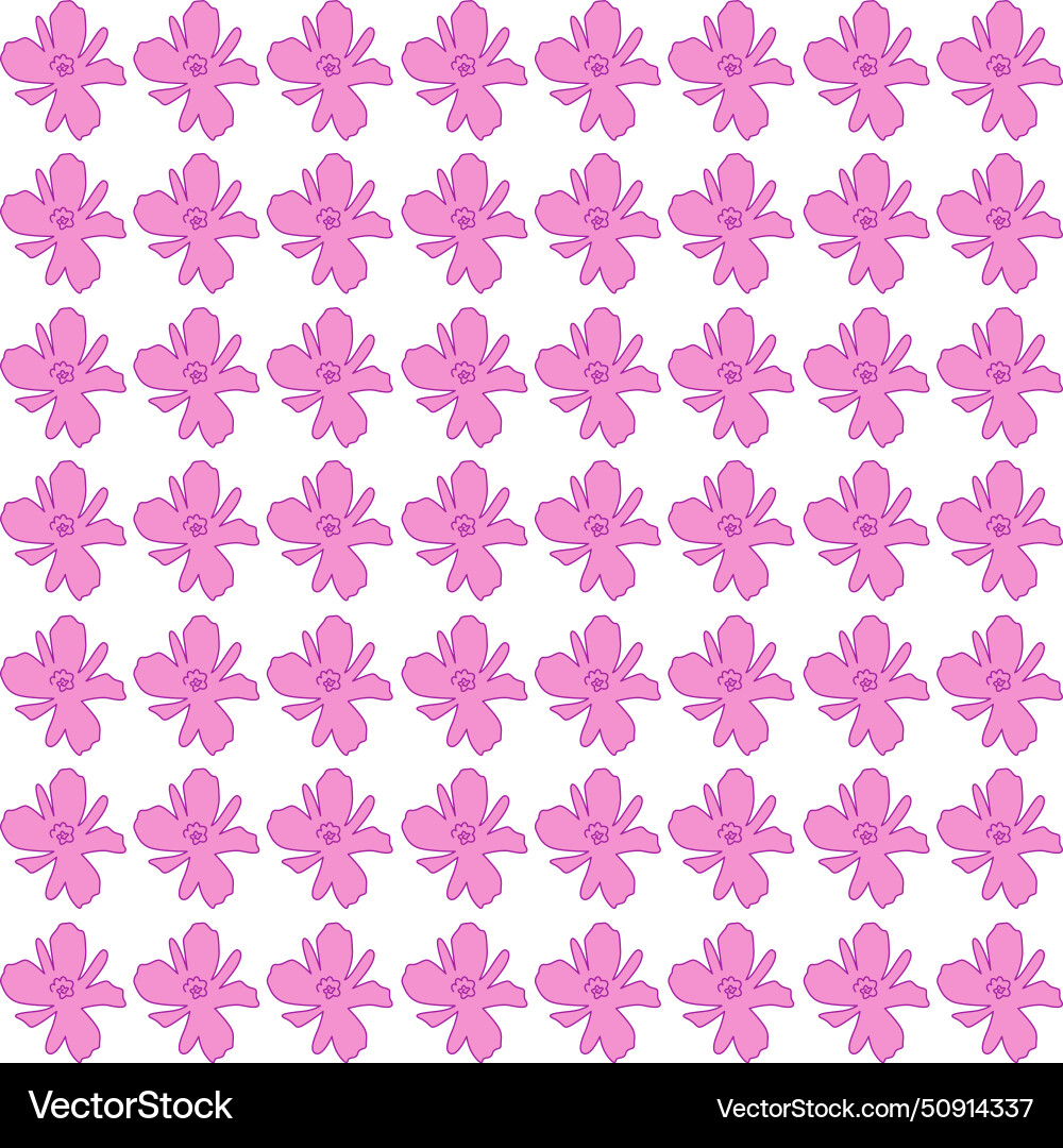 Retro pink floral pattern background wallart Vector Image