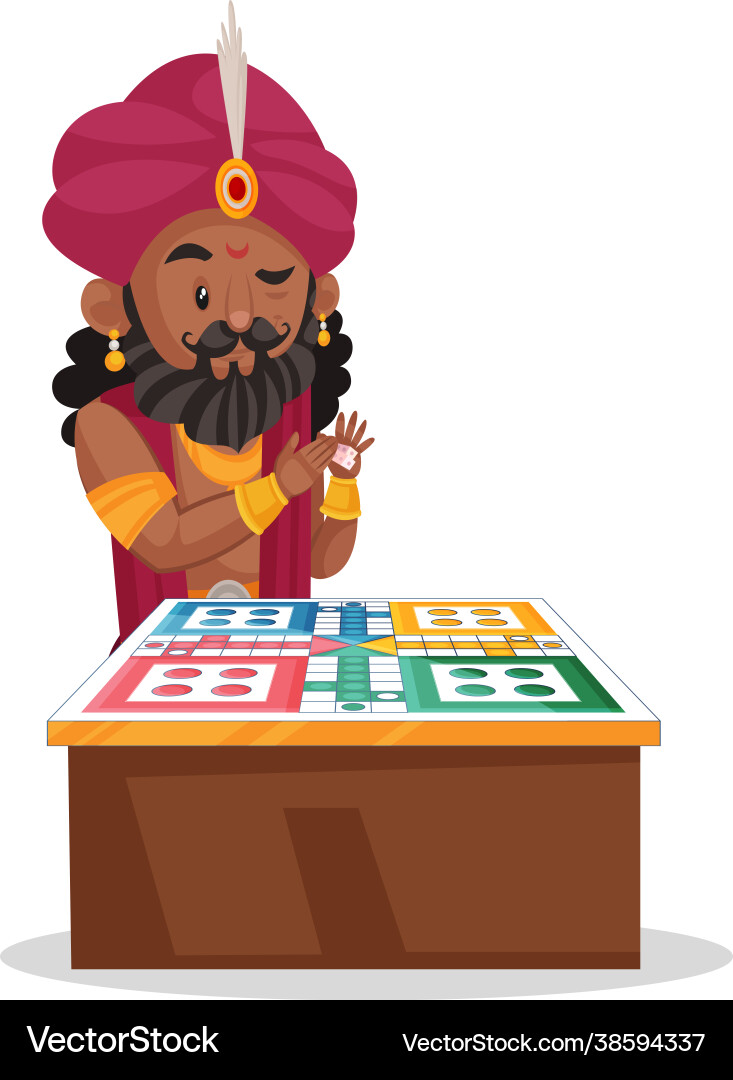 Shakuni cartoon character Royalty Free Vector Image