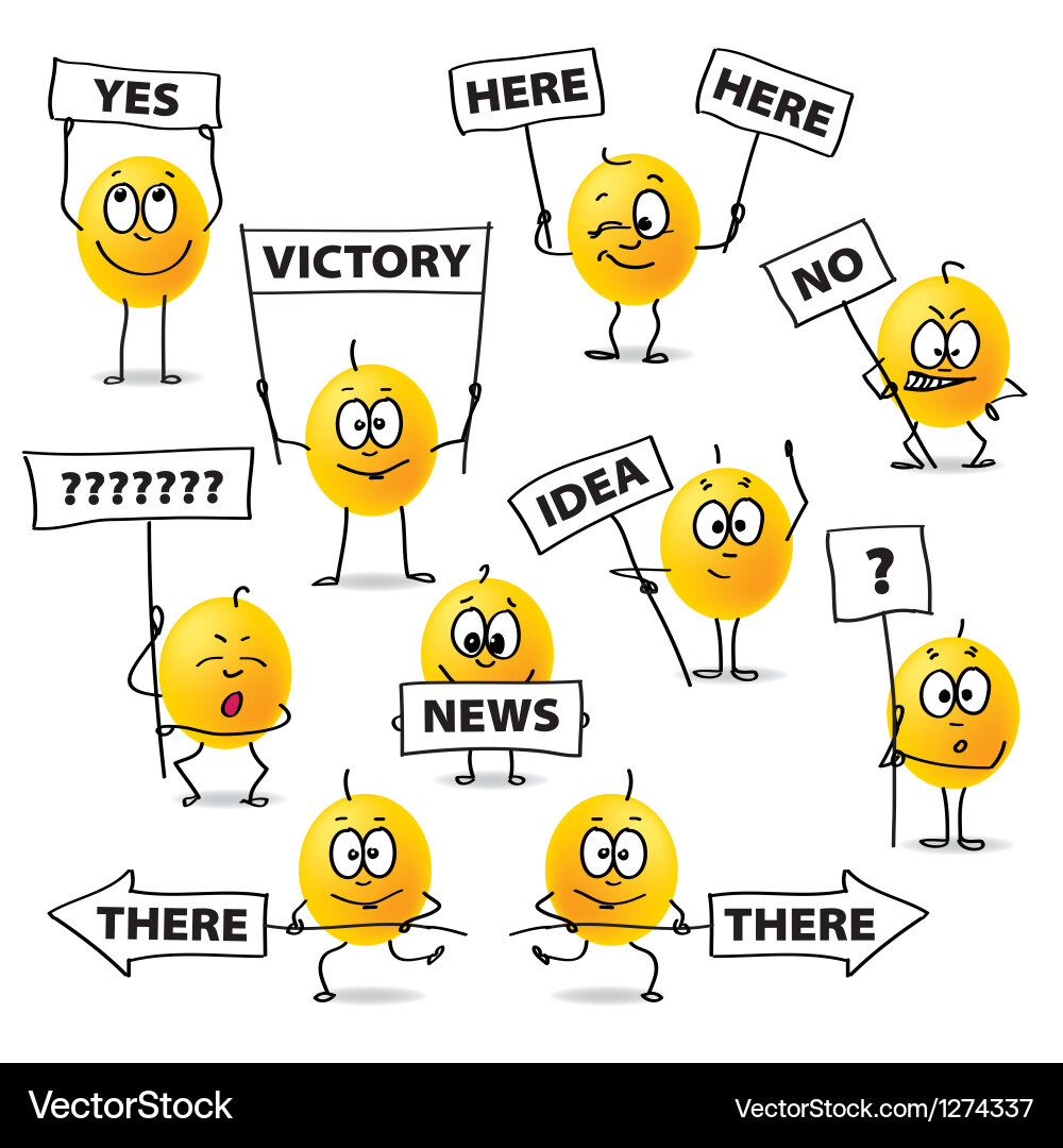 Smiley Pointer Aktionen Lizenzfreies Vektorbild