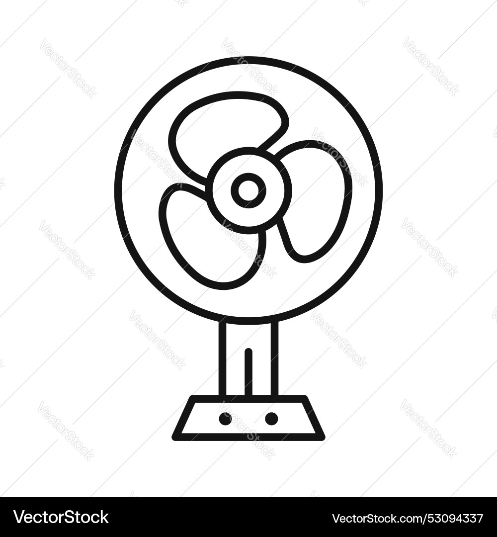 Table fan icon isolated on white background Vector Image
