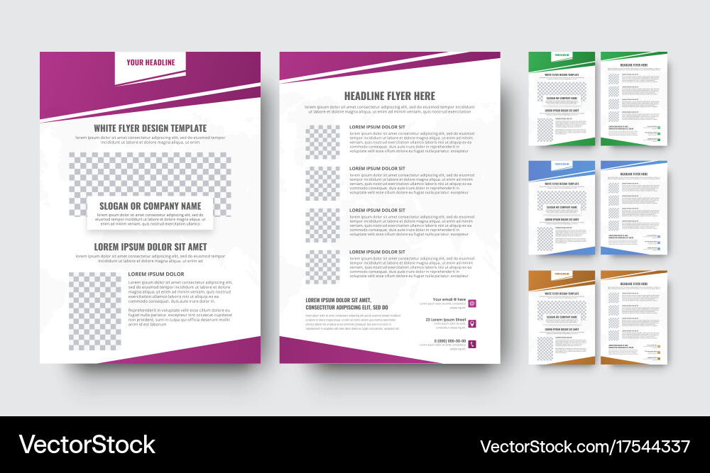 Templates of the front and back pages Royalty Free Vector