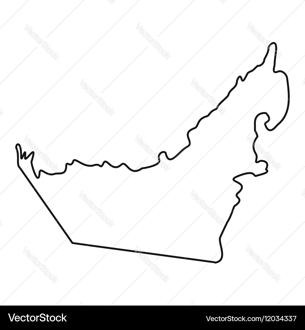 United Arab Emirates Map Icon Royalty Free Vector Image