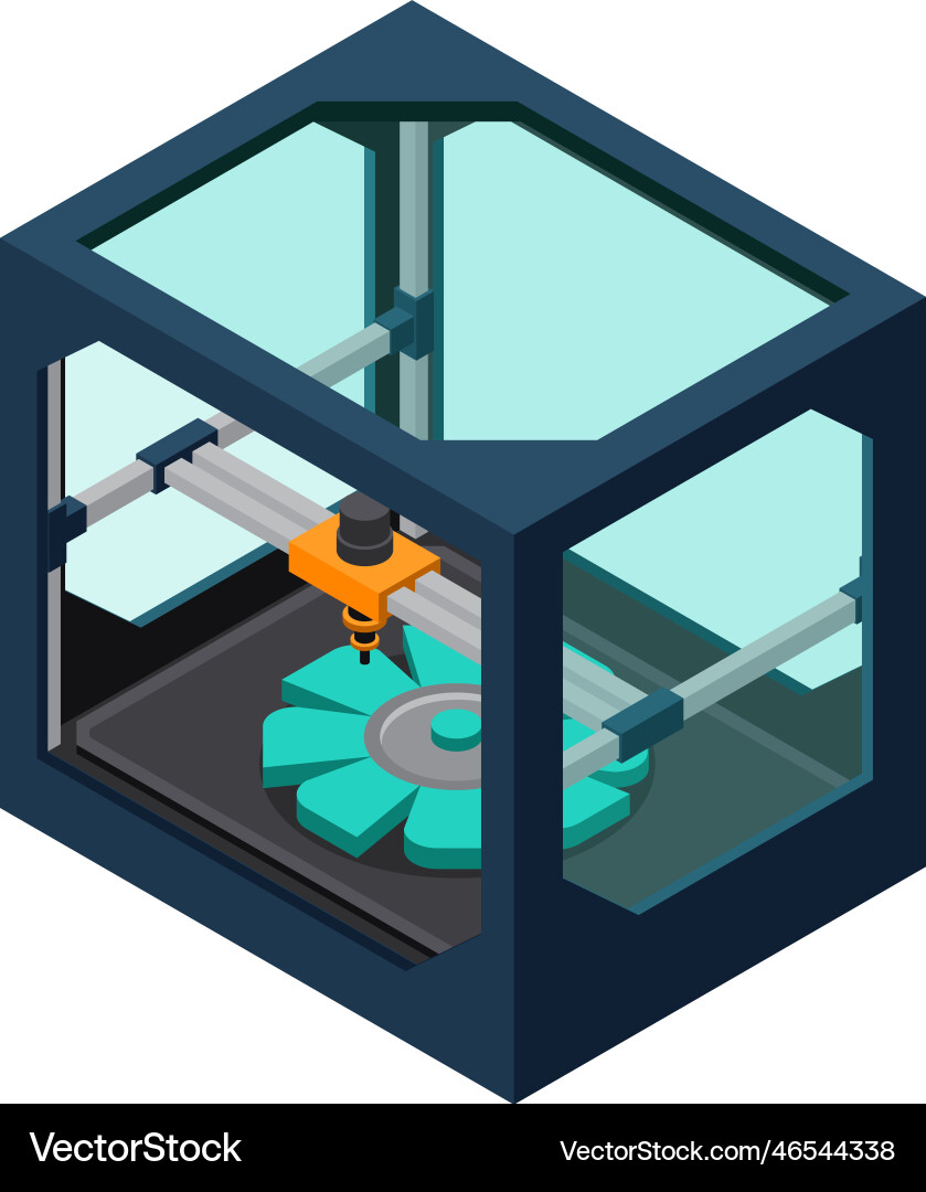 3d printing industry icon Royalty Free Vector Image