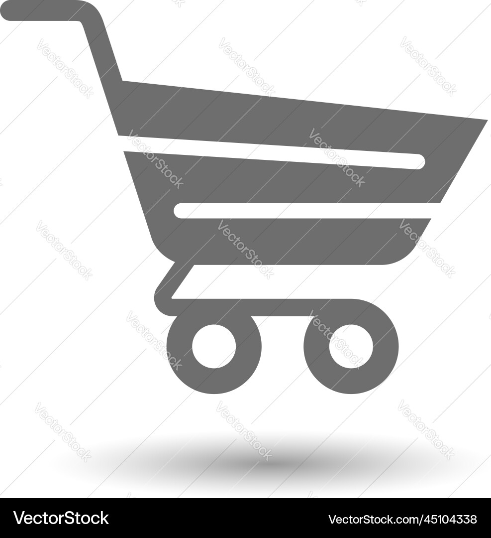 Cart icon black trolley symbol Royalty Free Vector Image