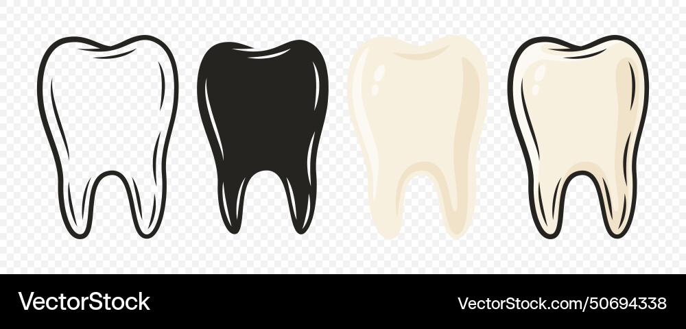 Cartoon tooth design template Royalty Free Vector Image