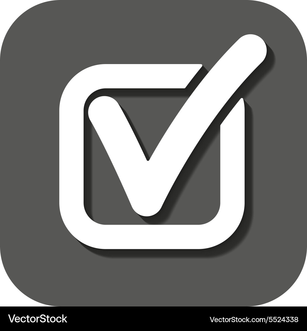 Check icon checkmark and checkbox yes Royalty Free Vector