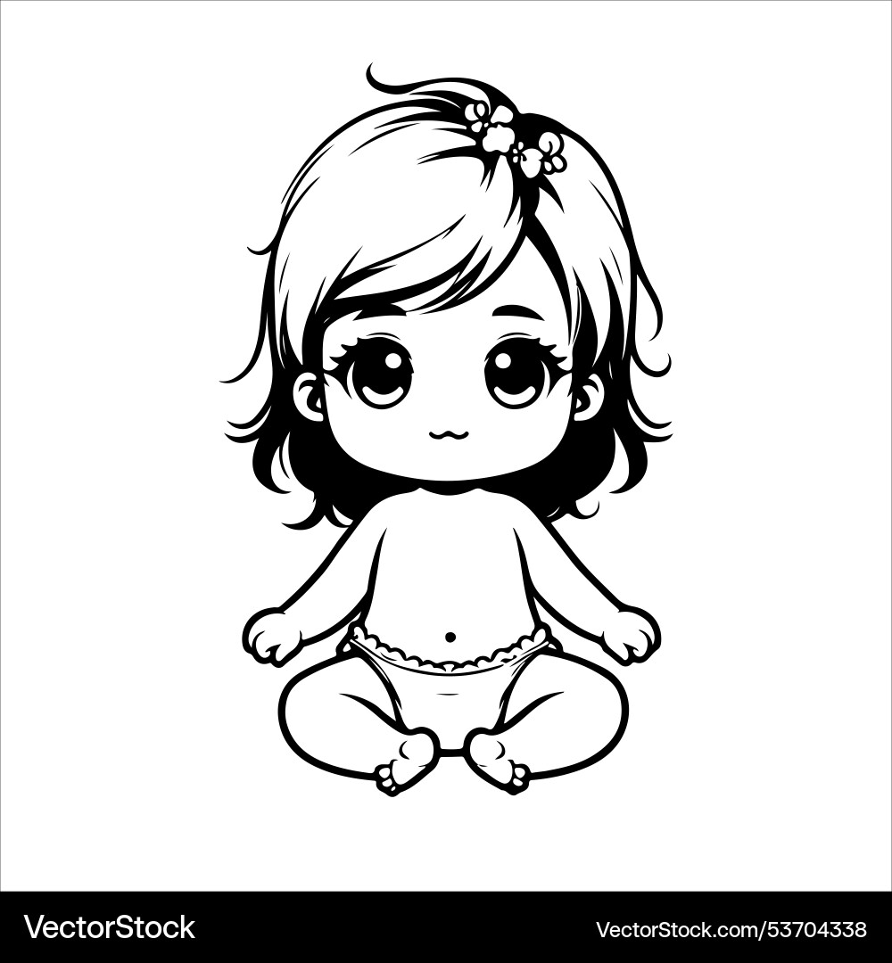 Cute baby art Royalty Free Vector Image - VectorStock