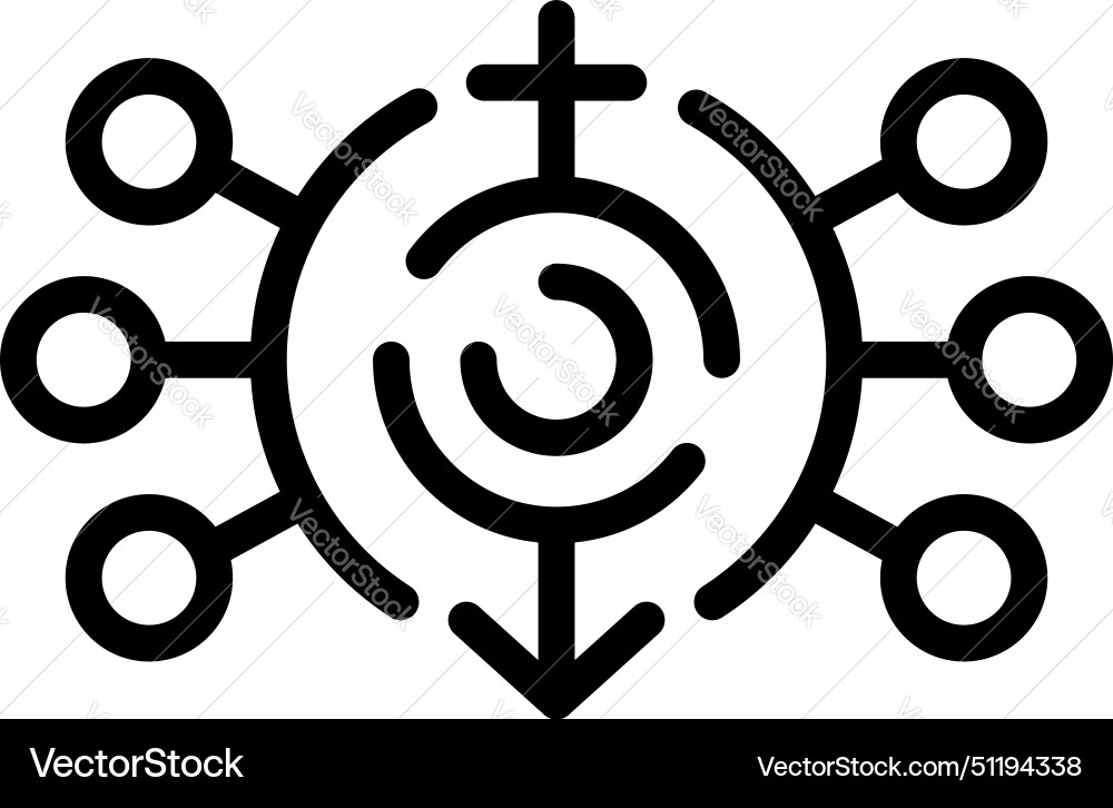 Gender harassment icon outline human Royalty Free Vector