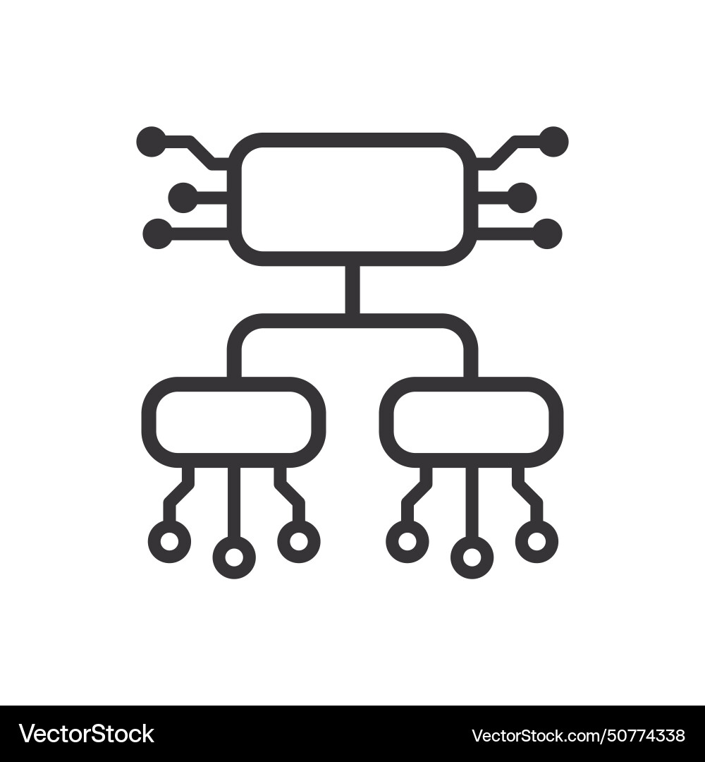 Talk ai automation line icon Royalty Free Vector Image
