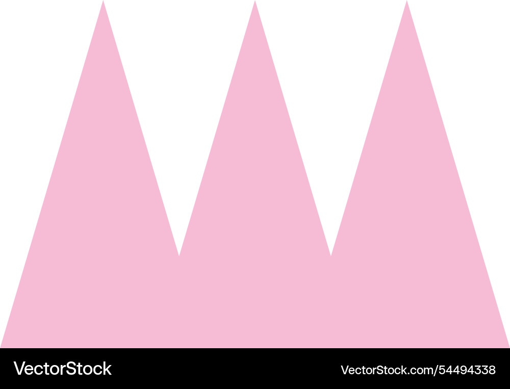 Three connected triangles brutalist form Vector Image