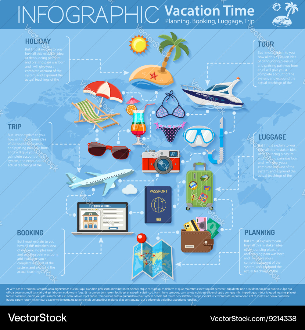 Vacation and tourism infographics Royalty Free Vector Image