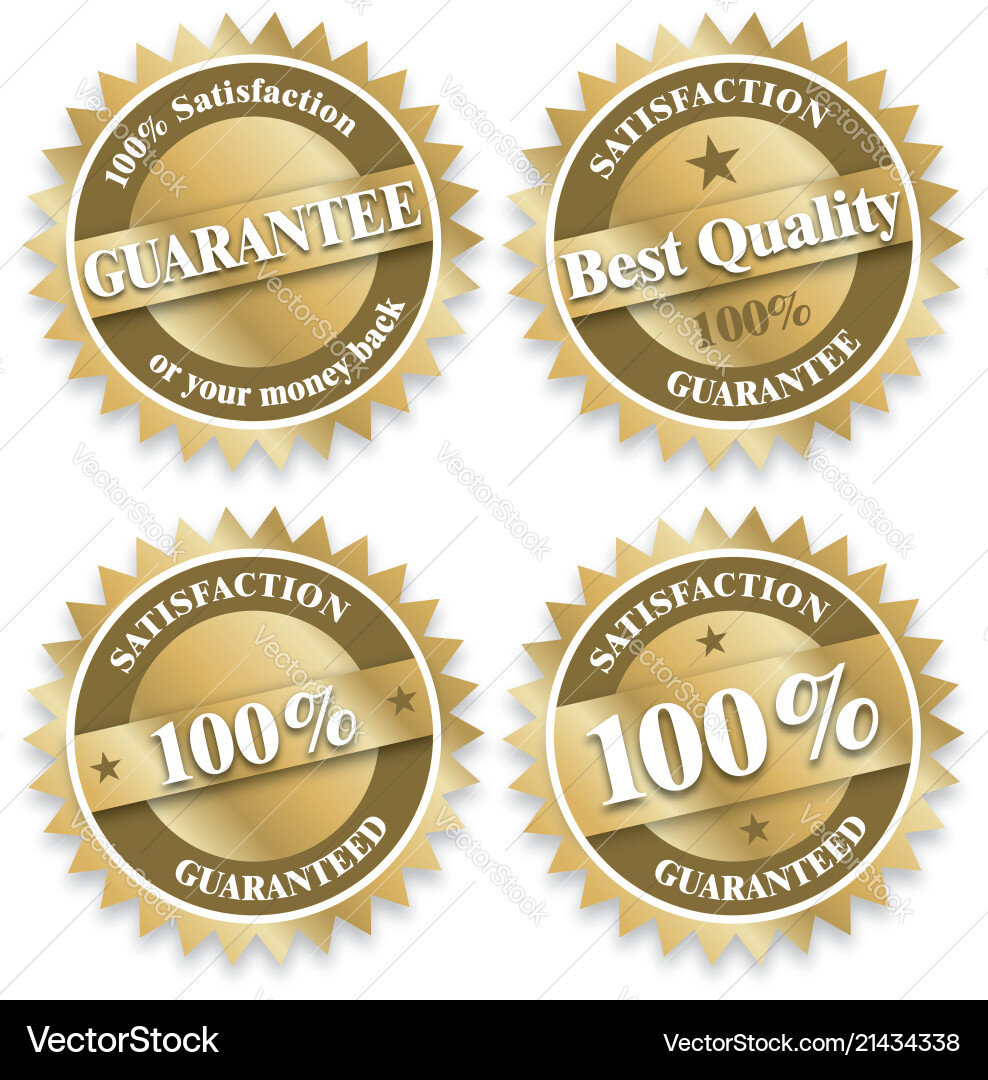 Various guarantee seals Royalty Free Vector Image