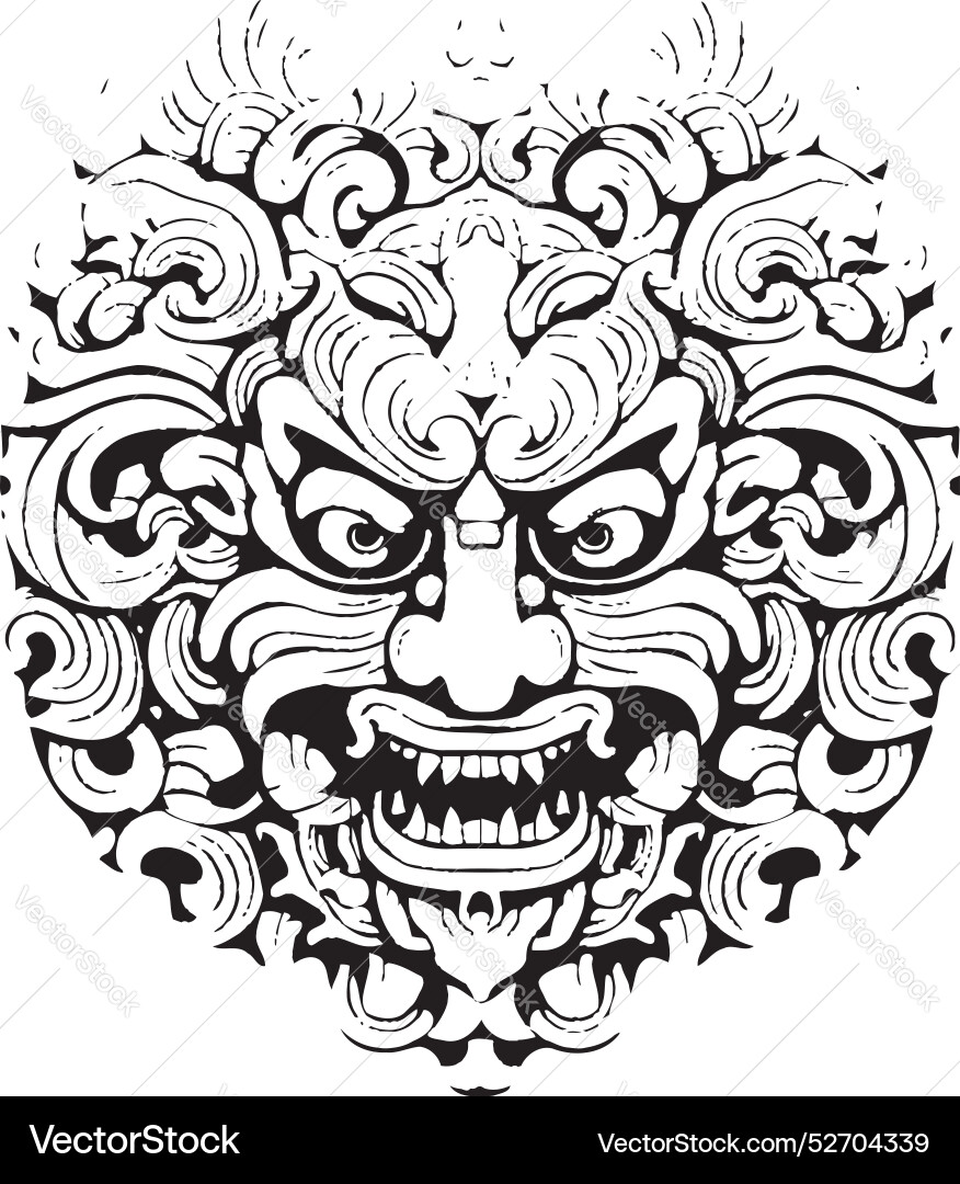 Balinese borong fusion logo design graphics Vector Image
