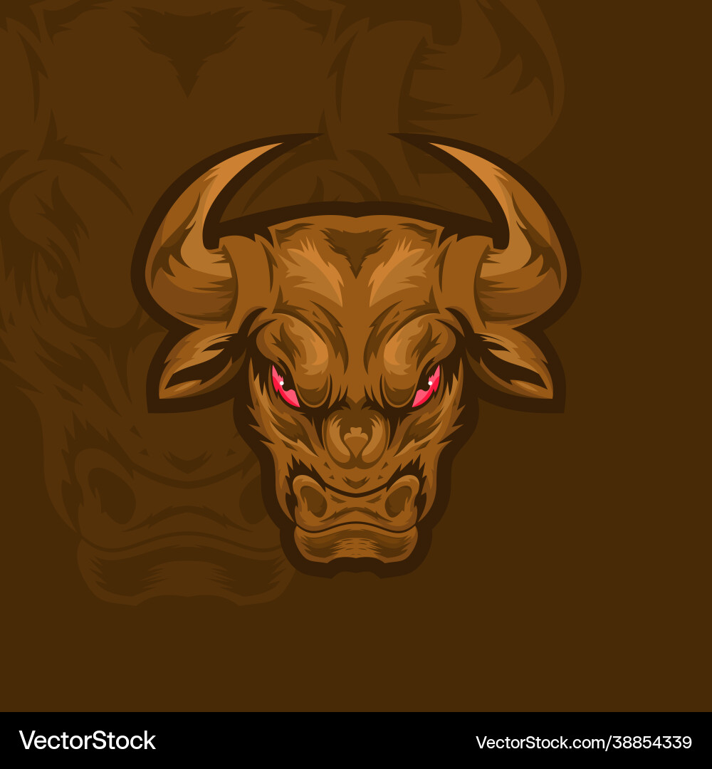 Bull head Royalty Free Vector Image - VectorStock