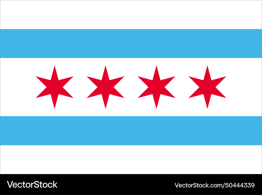 Chicago flag Royalty Free Vector Image - VectorStock
