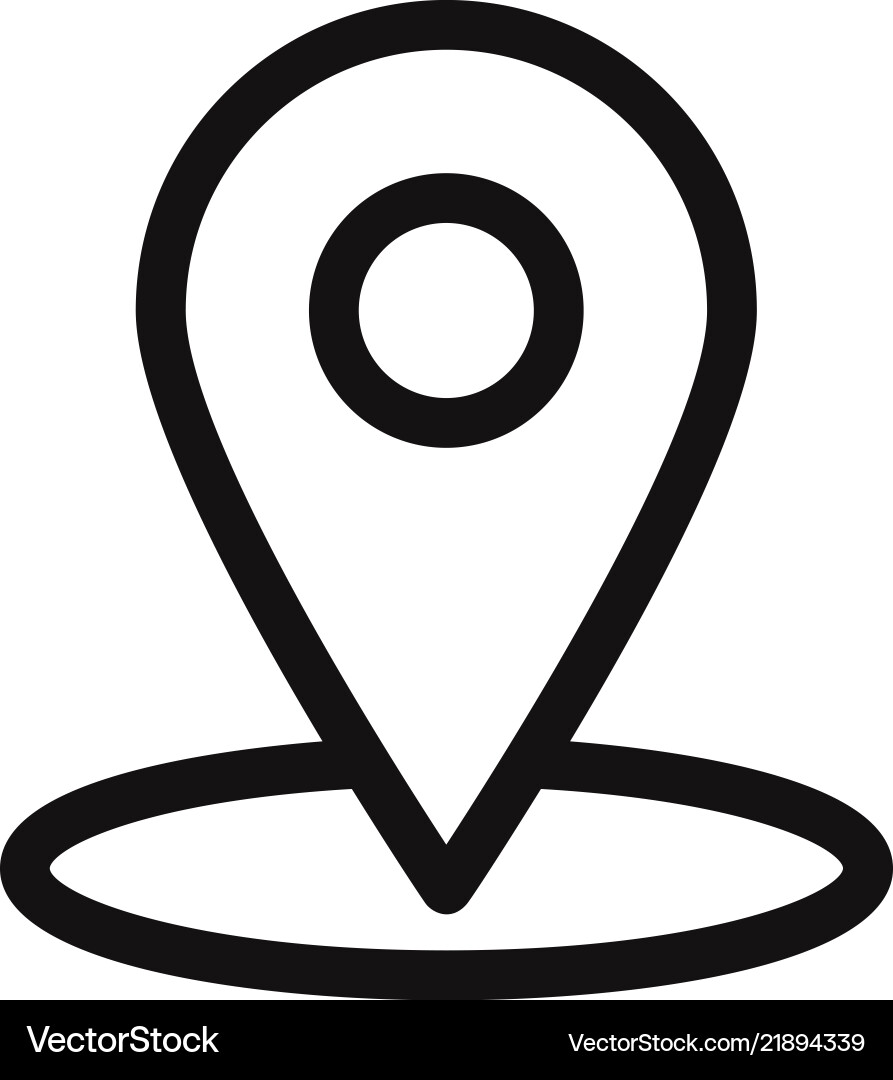 Location icon pin symbol map pointer Royalty Free Vector