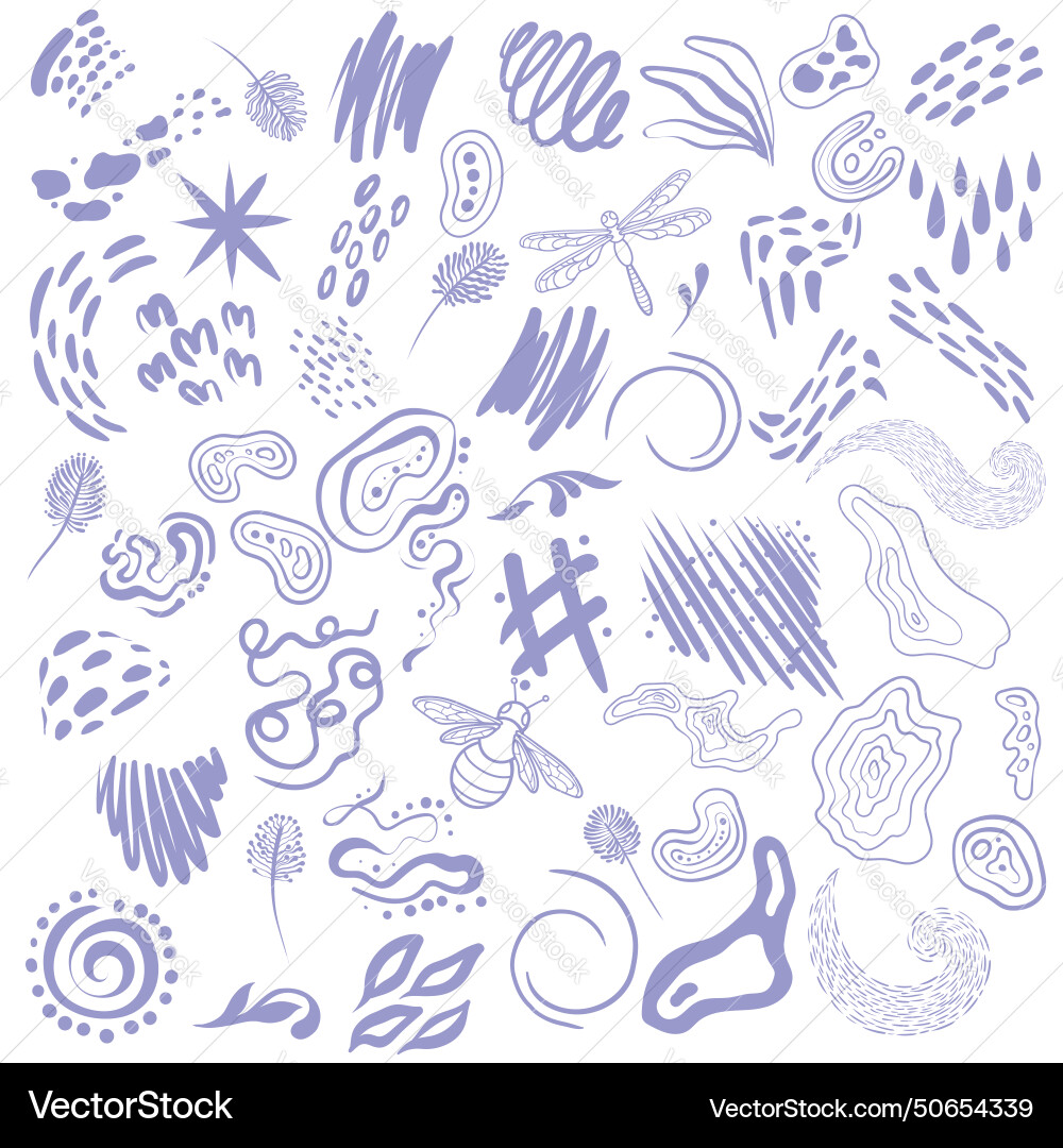 Set of abstract doodle elements Royalty Free Vector Image