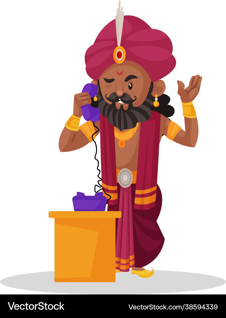 Shakuni cartoon character Royalty Free Vector Image