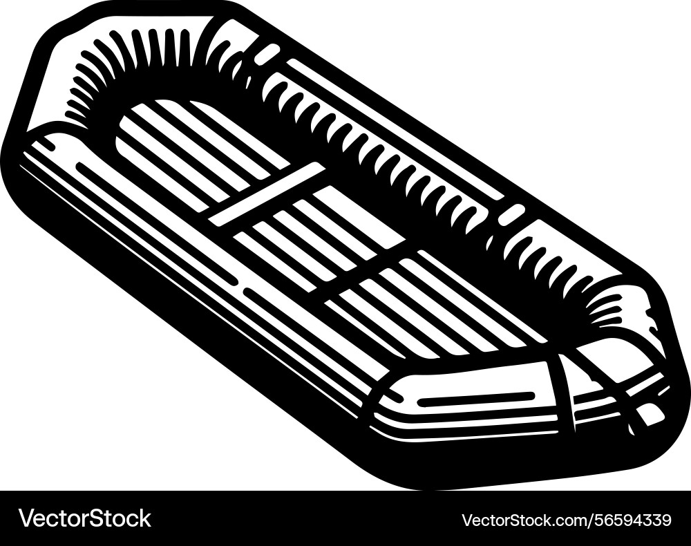 Simple icon of a raft logo design Royalty Free Vector Image