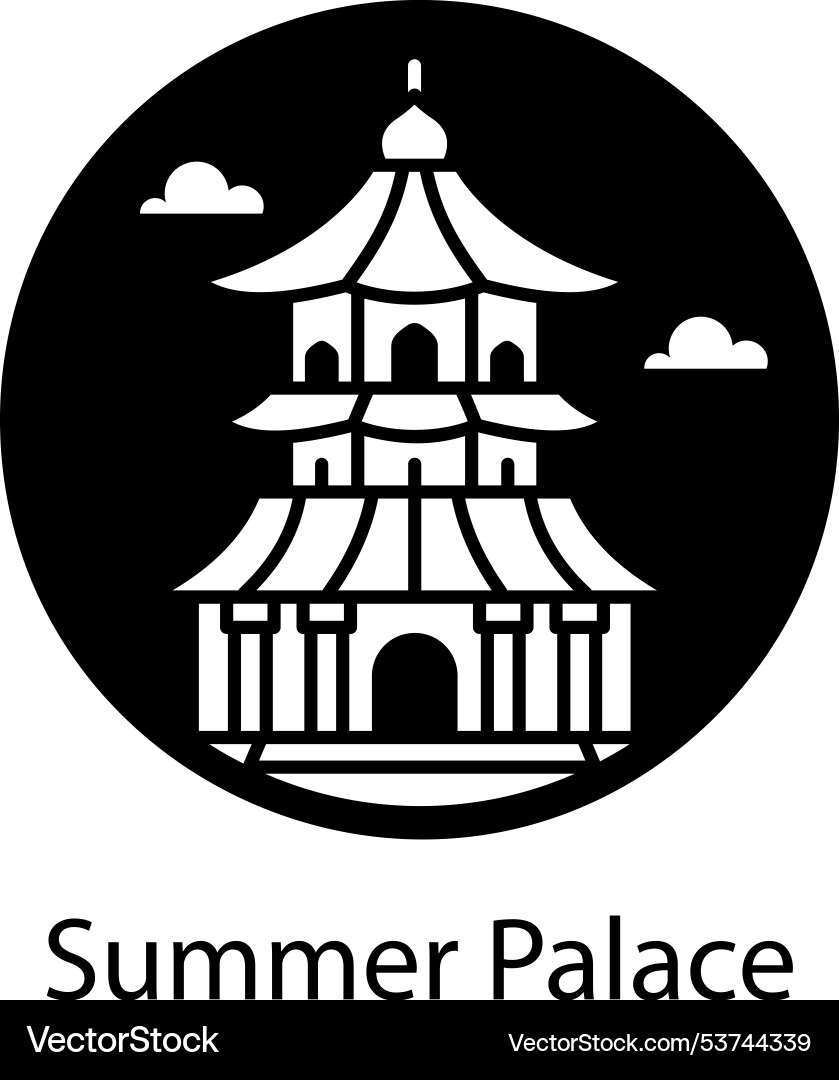 Summer palace Royalty Free Vector Image - VectorStock