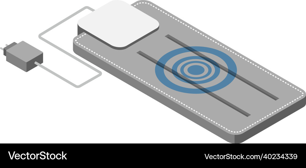Wireless smartphone charger composition Royalty Free Vector