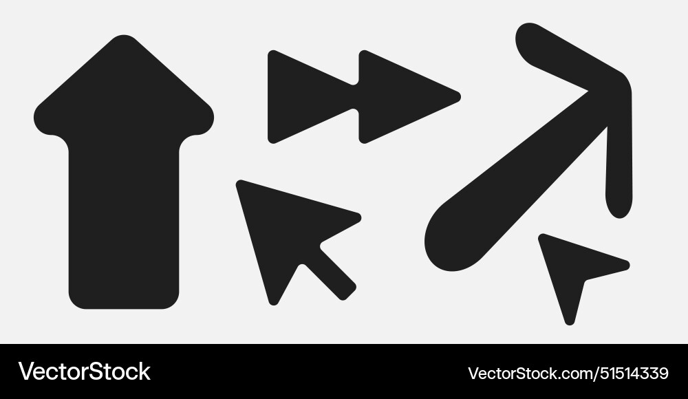 Y2k style design set of arrows Royalty Free Vector Image