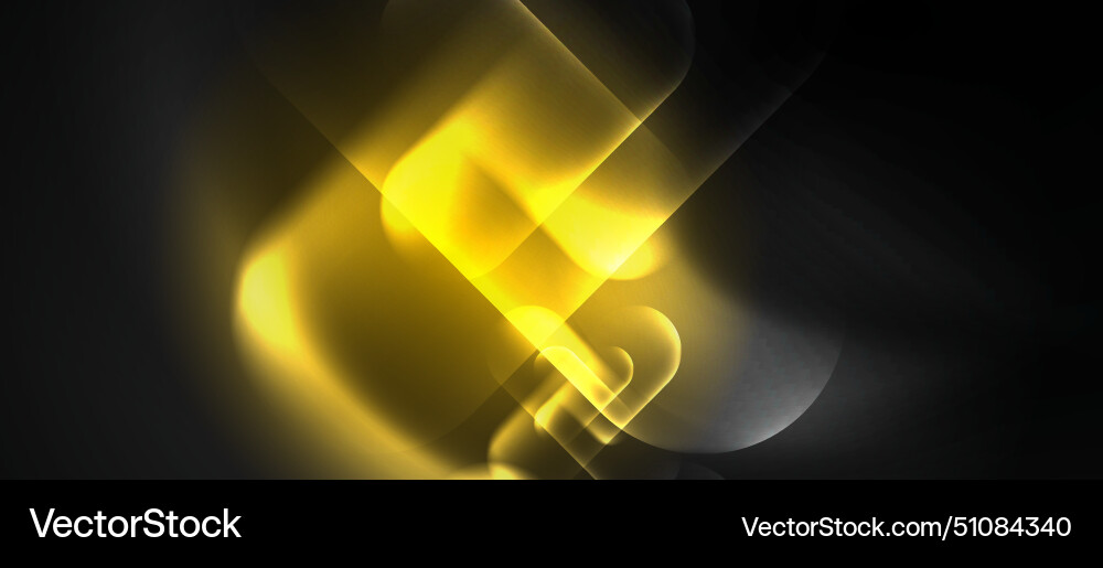 Amber light glows in dark setting creating Vector Image